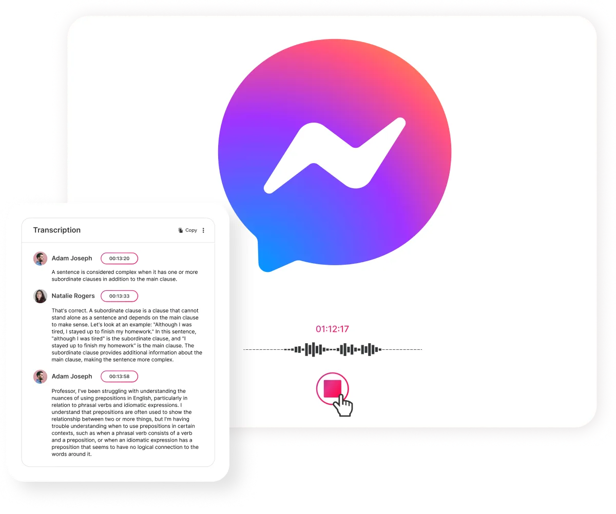 Facebook Transcript Generator - ScreenApp